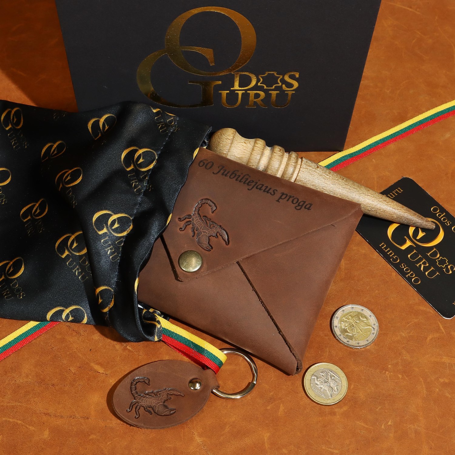 Skorpionas Odinis vokas pinigams, Odiniai vokai pinigams, vestuviniai ...